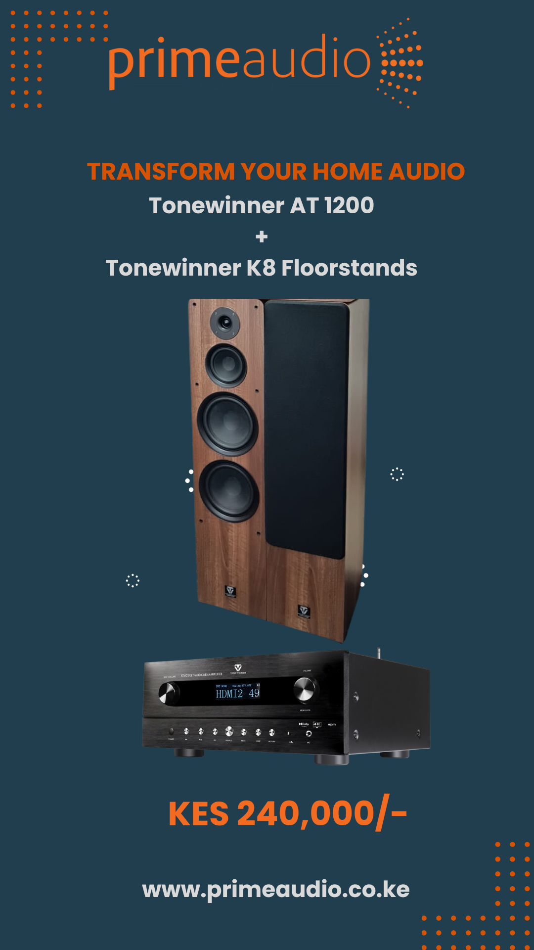 Tonewinner K8 Stereo Package